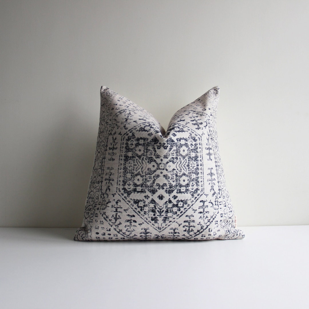 Boho Tortoise Geometric Throw Pillow Cover: Mid-century Grunge Ikat ...
