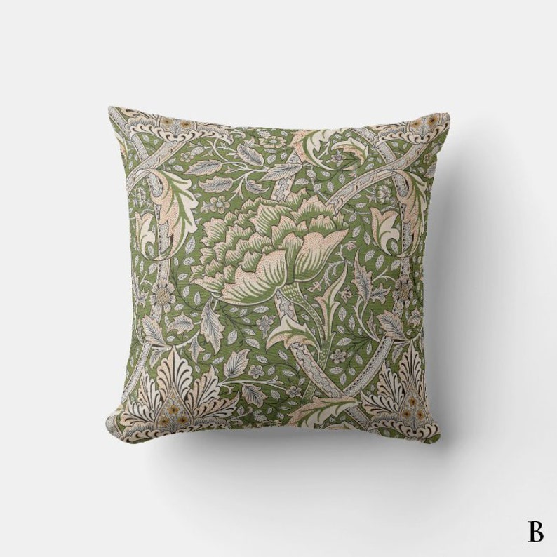 William Morris Pattern Throw Pillow Cover Morris Art Cushion - Etsy