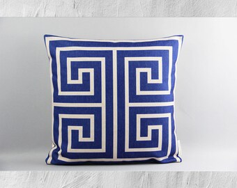 Blue Greek Key - Etsy