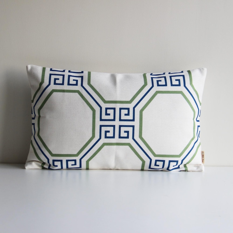 Greek Key Pillow - Etsy