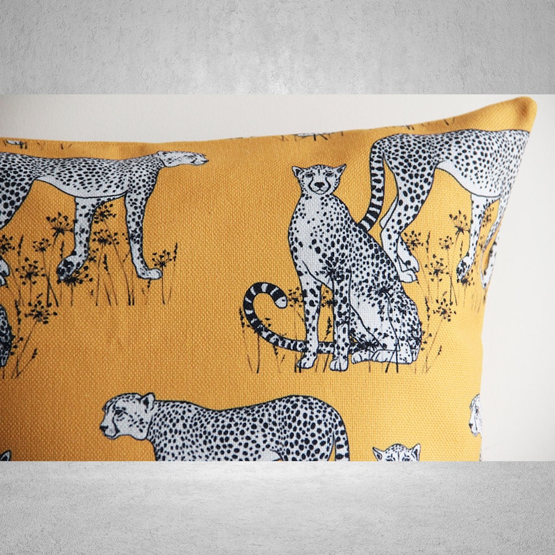 Curcuma/ Marsala/ Blue Leopard Throw Pillow Cover - Panther Decor ...