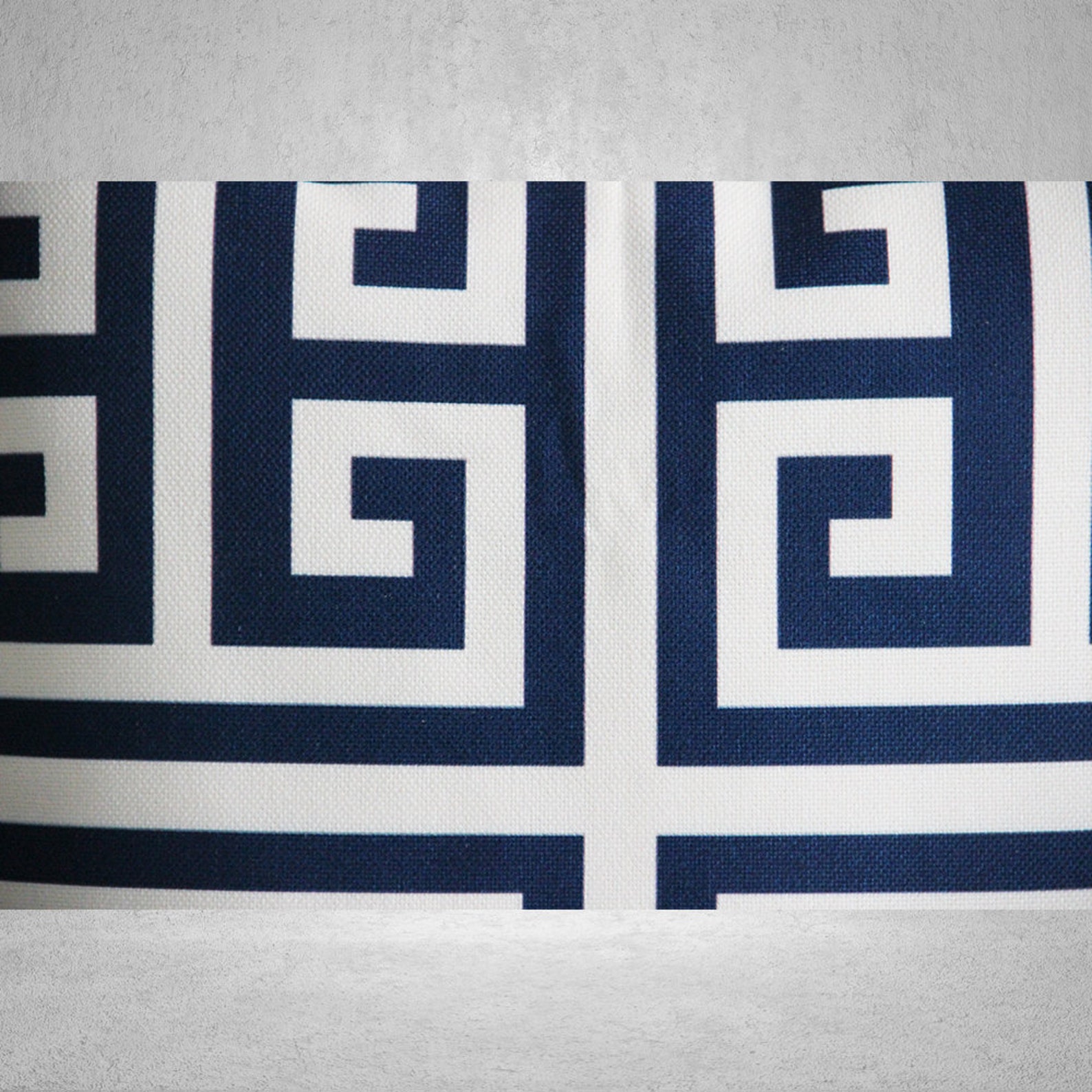 Navy Greek Key Throw Pillow Cover Geometric Decorative - Etsy