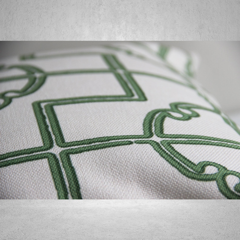 Jade /canary /lacquer Chinoiserie Geometric Throw Pillow Cover ...