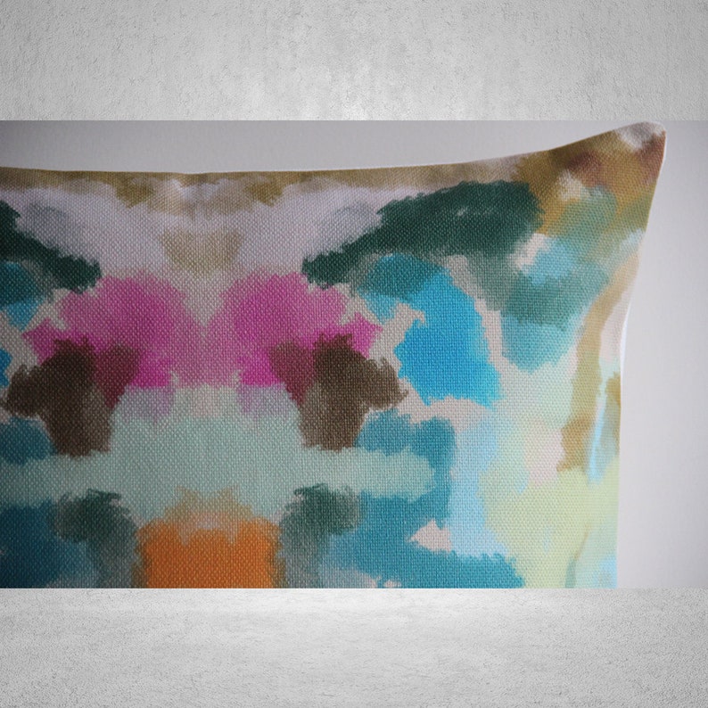 Colorful Blue Pink Abstract Throw Pillow Cover Abstract - Etsy