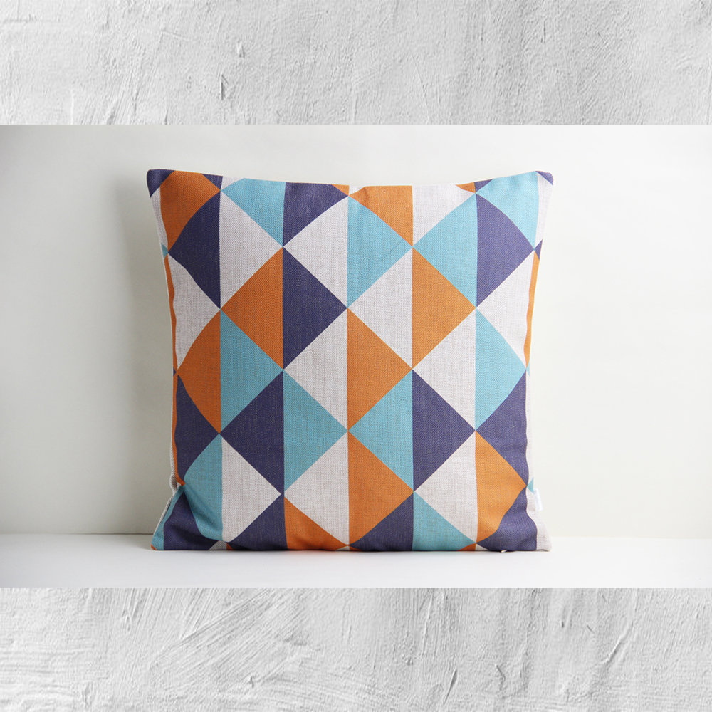 Geometric Pattern Decor Pillow Cover, Decorative Pillow Cover, 18x18 ...