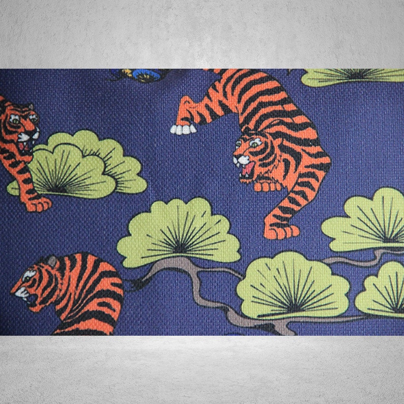 Chinoiserie Purple/ White Tiger Pine Tree Throw Pillow Cover - 20x20 ...
