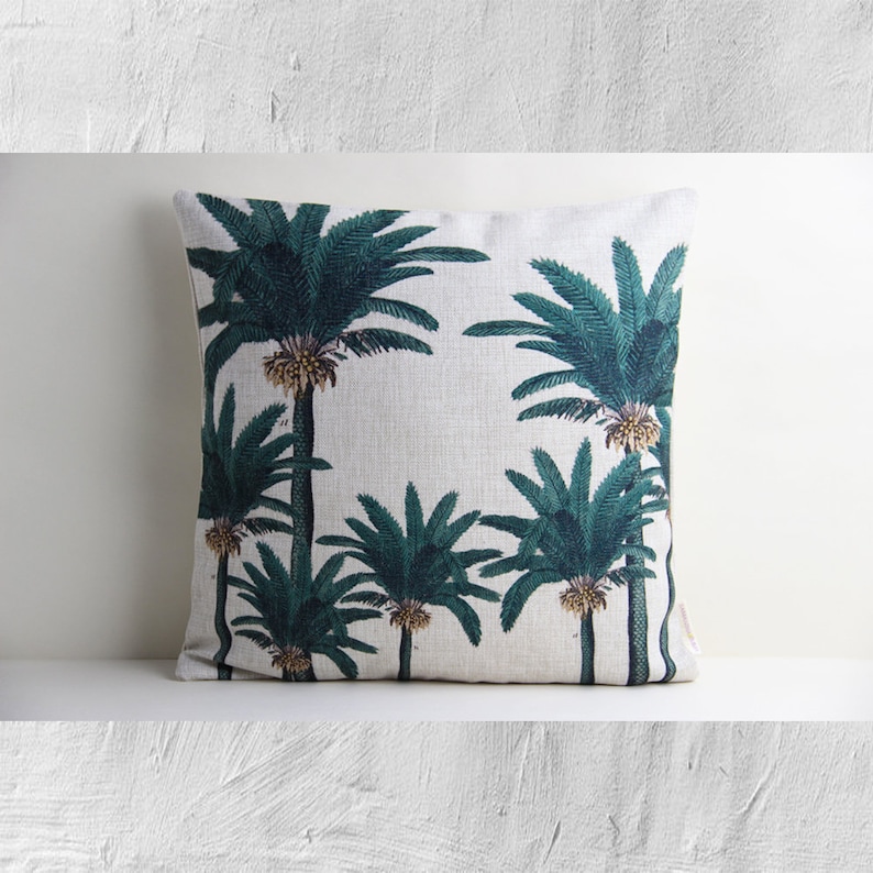 Palm Tree Decorative pillow cover Tropical Decor pillow cover | Etsy