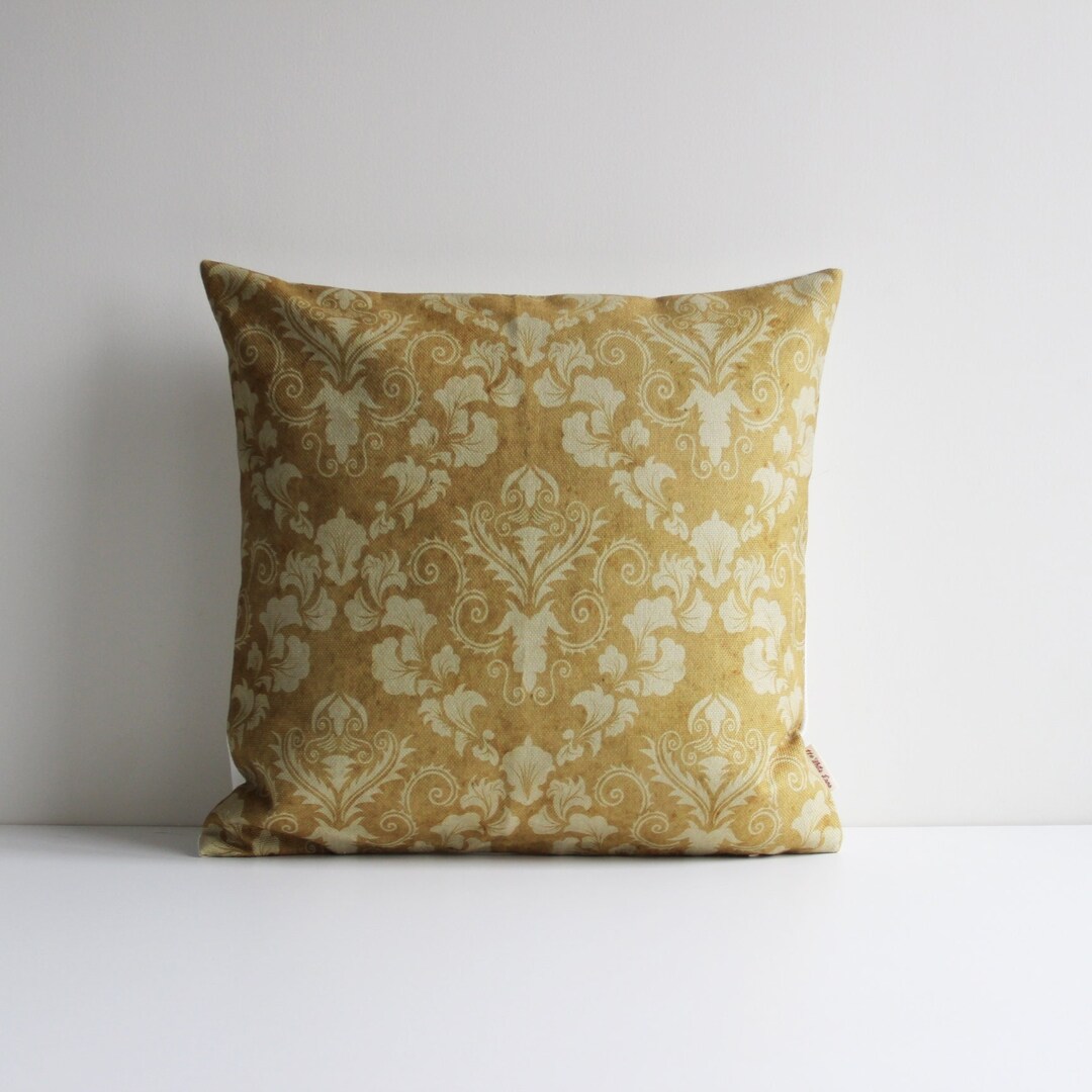 Retro Golden Baroque Throw Pillow Cover European Classic Pillow Case ...