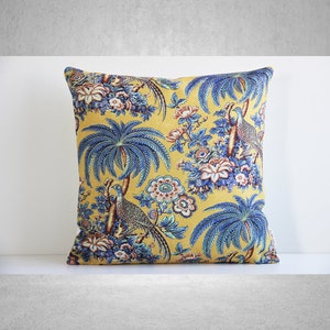 Multi Colorways Chinoiserie Tropical Throw Pillow Cover - Chinoise ...