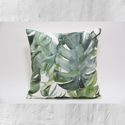 Palm Tree Leaves Decorative Cushion Cover Tropical Pillow - Etsy
