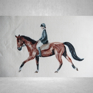 Horse Riding Farmhouse Equestrian Throw Pillow Cover - Equestrian Decor ...