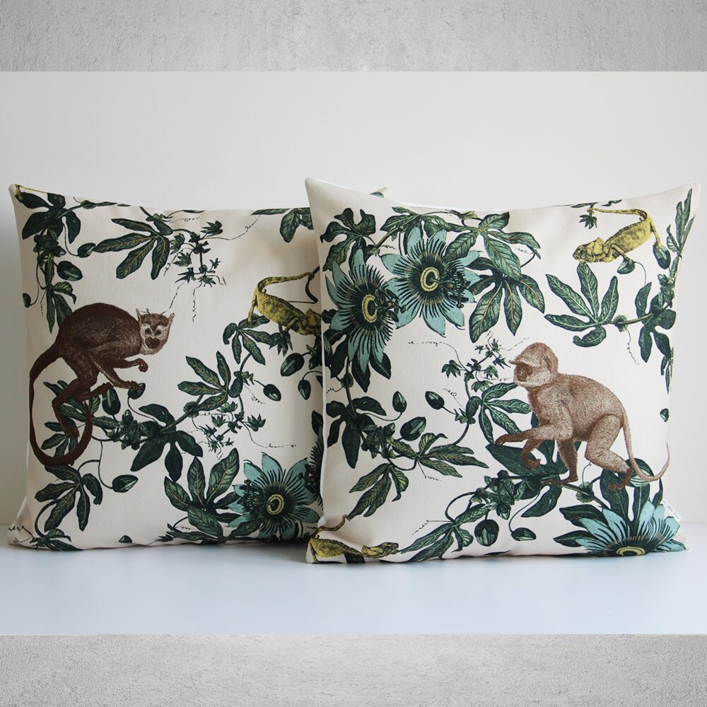 Jungle Animal Throw Pillows - Etsy