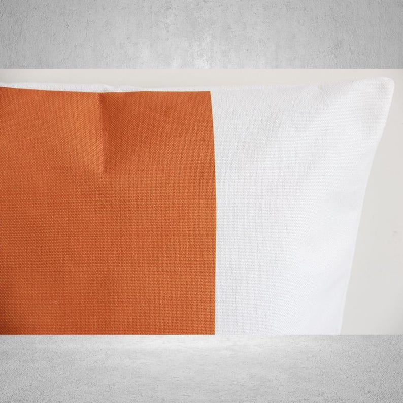 Orange Stripe Throw Pillow Cover – Modern Geo Accent Cushion Cover - Etsy