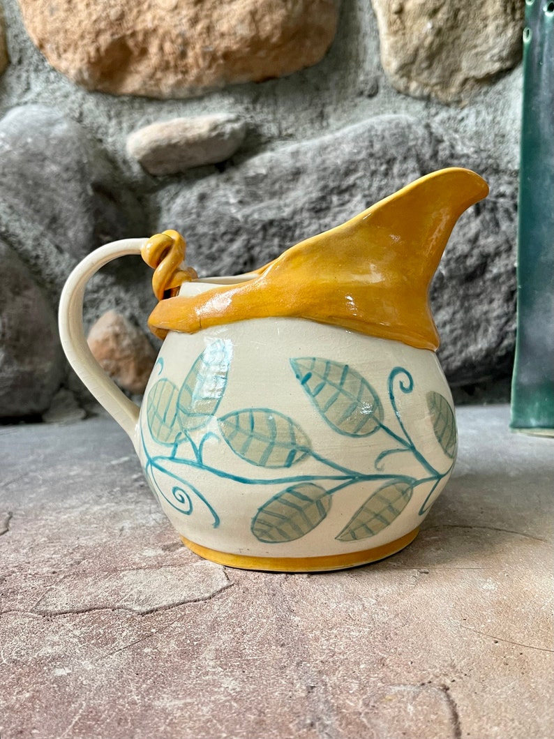 Handmade Pottery Pitcher Small Ceramic Pourer for Milk Cream - Etsy