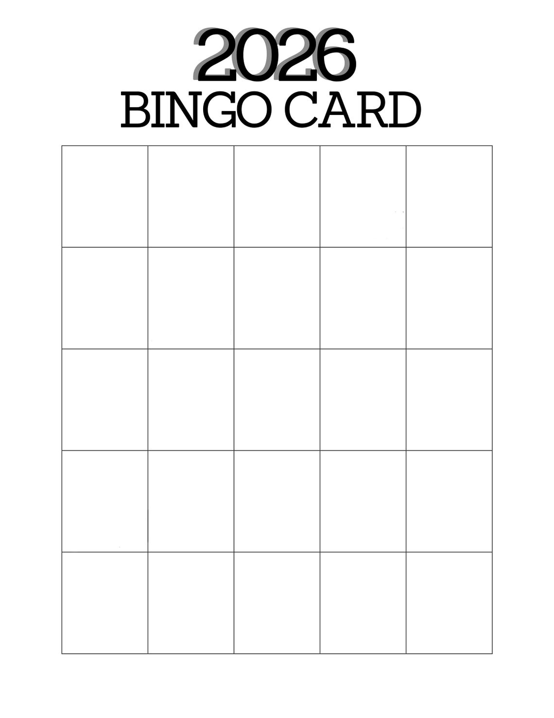 Canva Bingo Card Template - Etsy