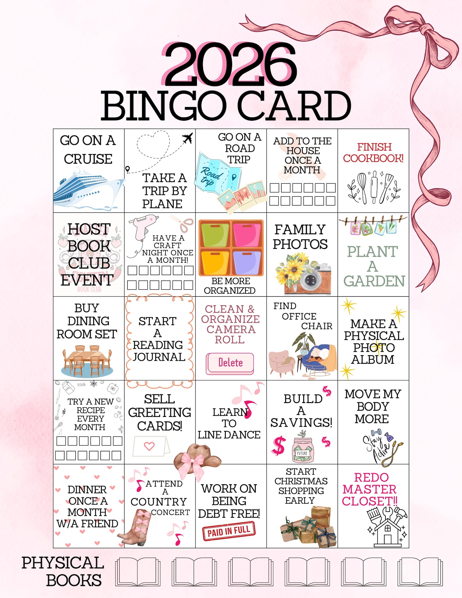 Canva Bingo Card Template - Etsy
