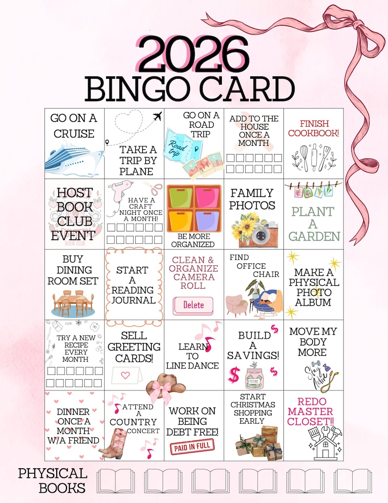 Canva Bingo Card Template - Etsy