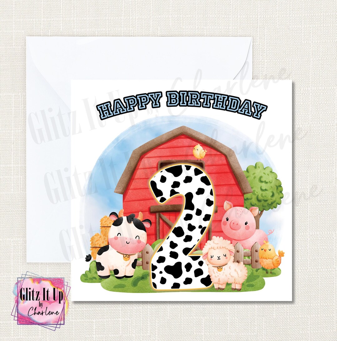 Personalised Farm Animals Birthday Card, Farm Birthday Card ...