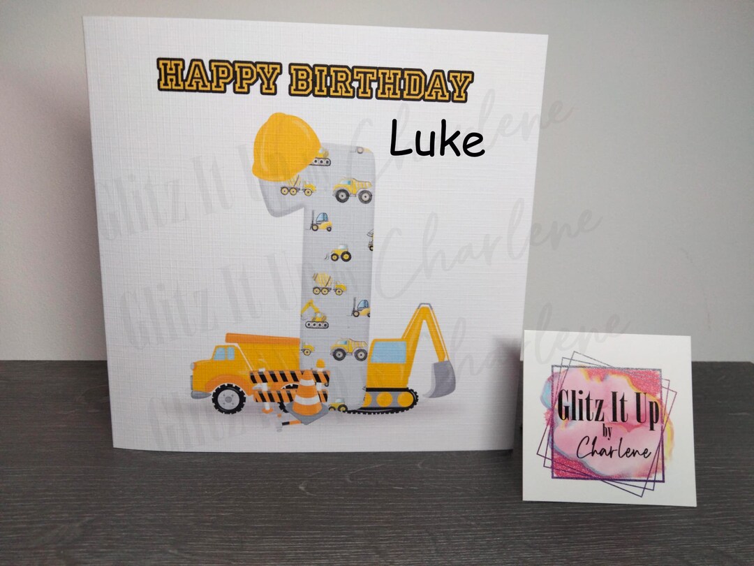 Birthday Card for Boy Construction Birthday Card Boy's - Etsy UK