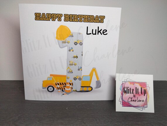 Birthday Card for Boy Construction Birthday Card Boy's - Etsy UK