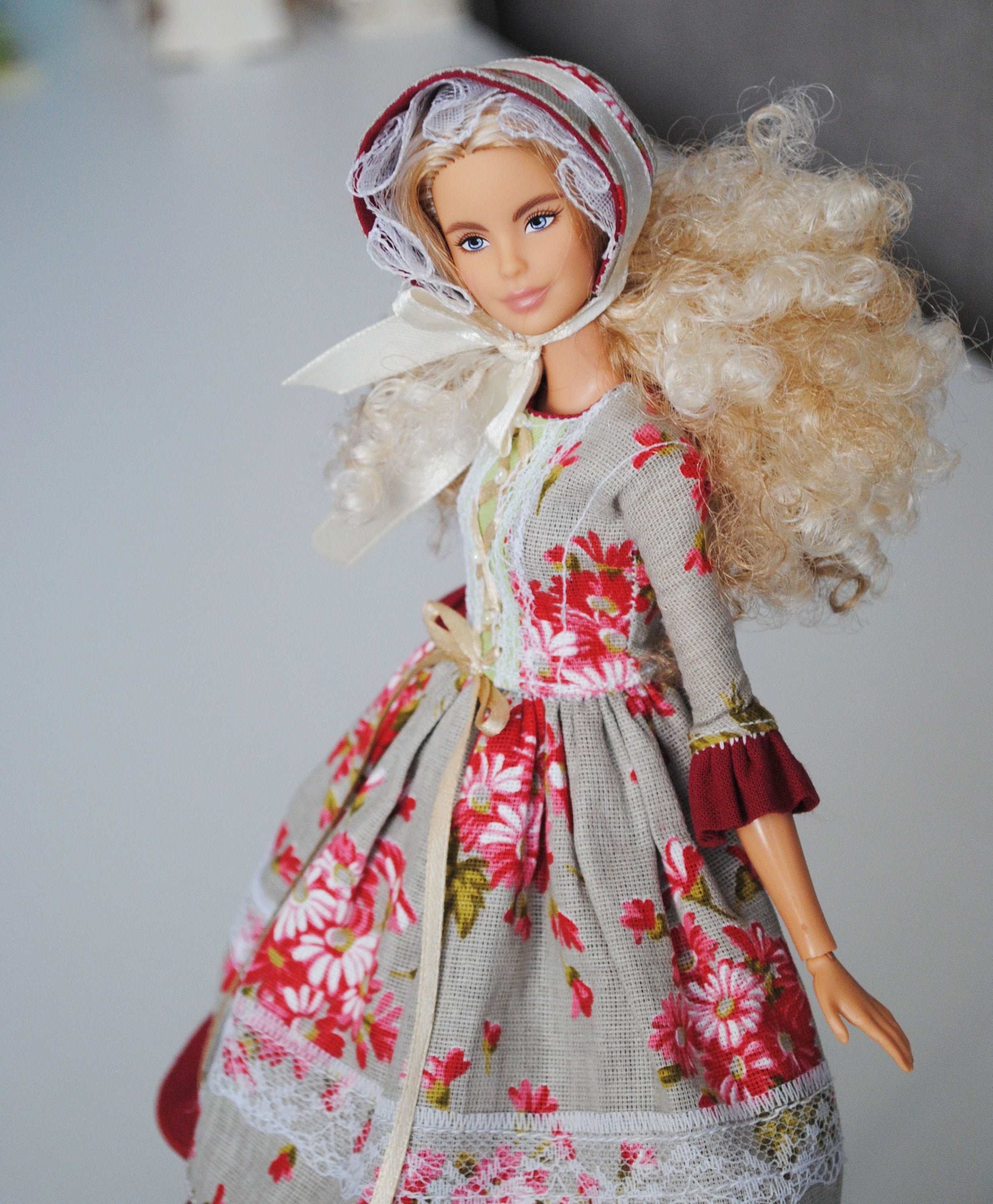 Barbie medieval dress and bonnet Barbie doll historical | Etsy