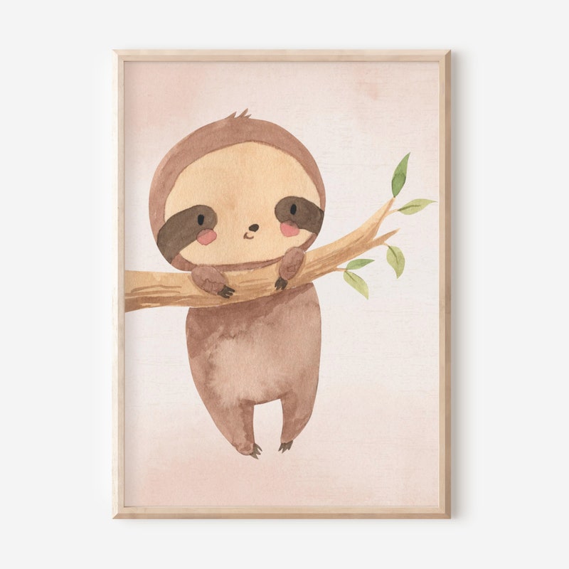 Sloth Nursery Art - Etsy