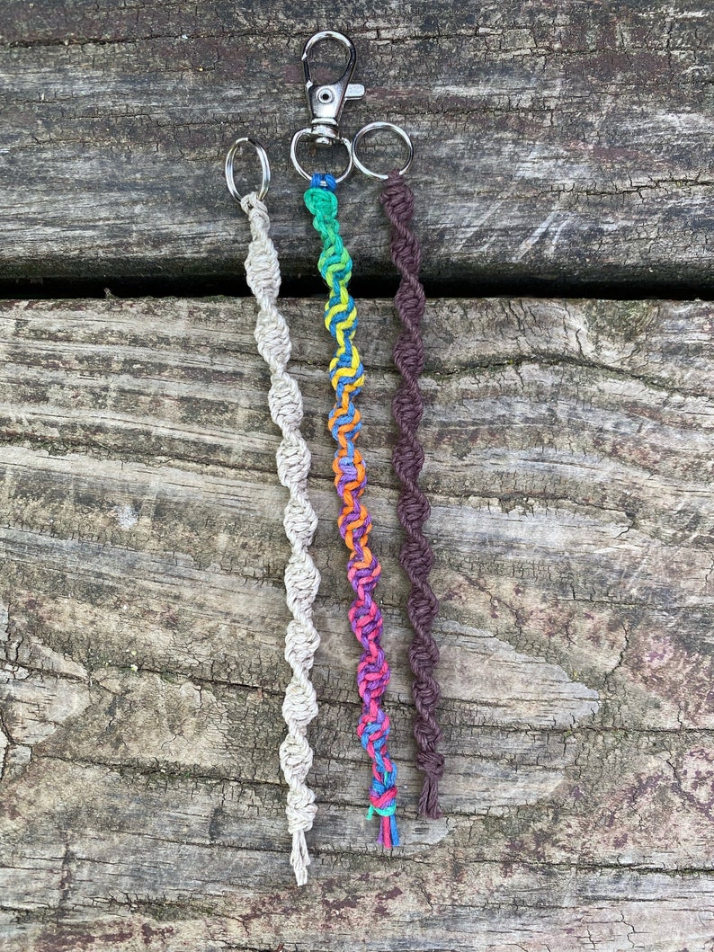 Custom Spiral Hemp Keychain | Etsy