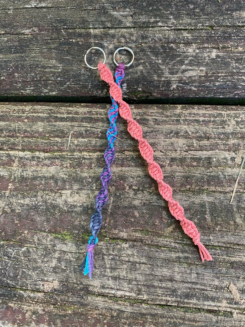 Custom Spiral Hemp Keychain - Etsy