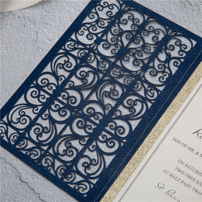 Laser Cut Gate Invitation - Ornamental Iron - Pocket - Paris Gates ...