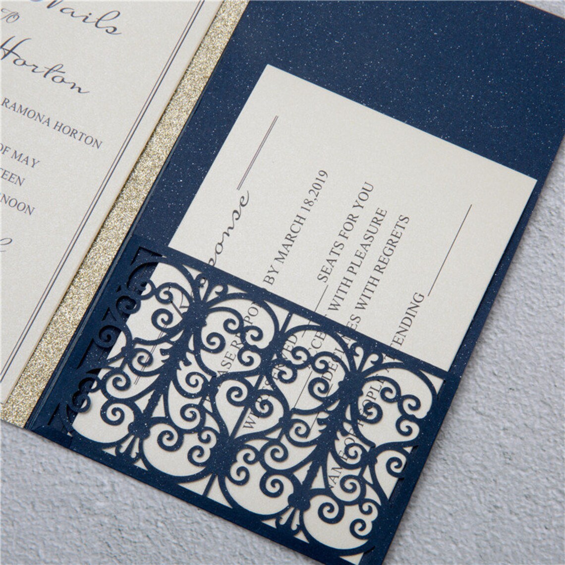 Laser Cut Gate Invitation - Ornamental Iron - Pocket - Paris Gates ...