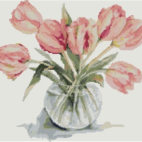 Tulip Cross Stitch - Etsy