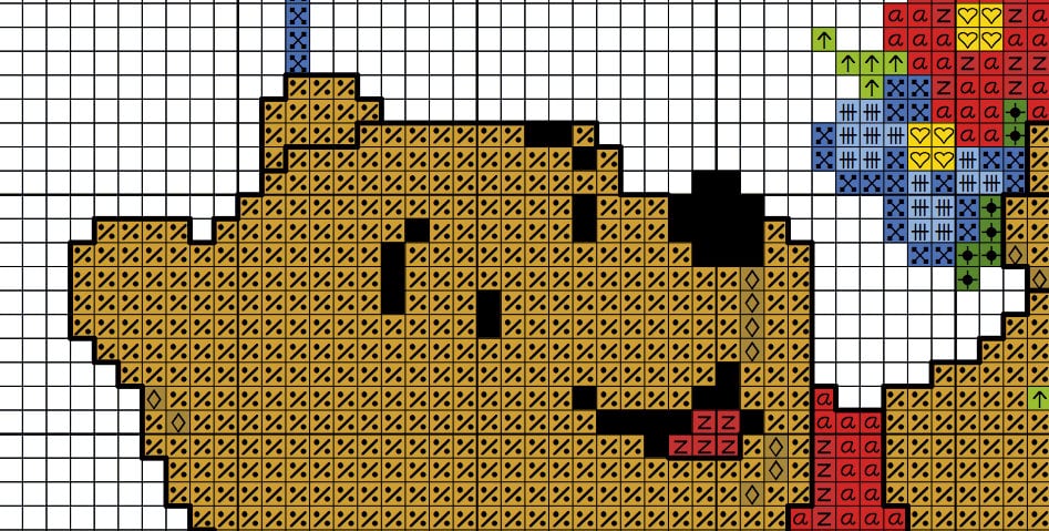 Cross Stitch Pattern - Winnie and Tiger -simple, Easy, Beginner Counted ...