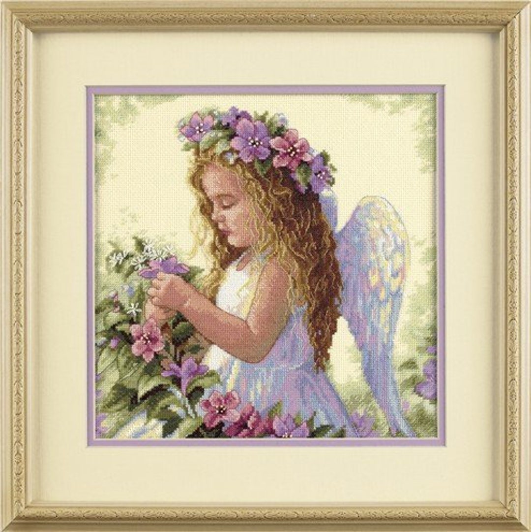 Flower Angel -counted Cross Stitch/pdf File/instant Download - Etsy