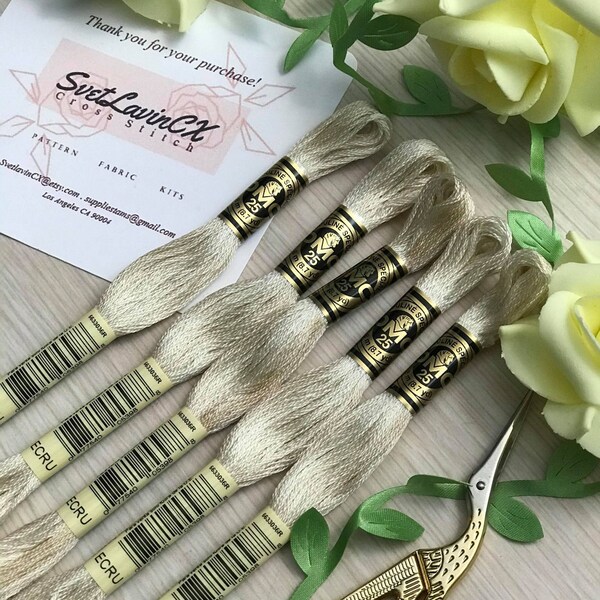 Ecru Cotton Thread - Etsy