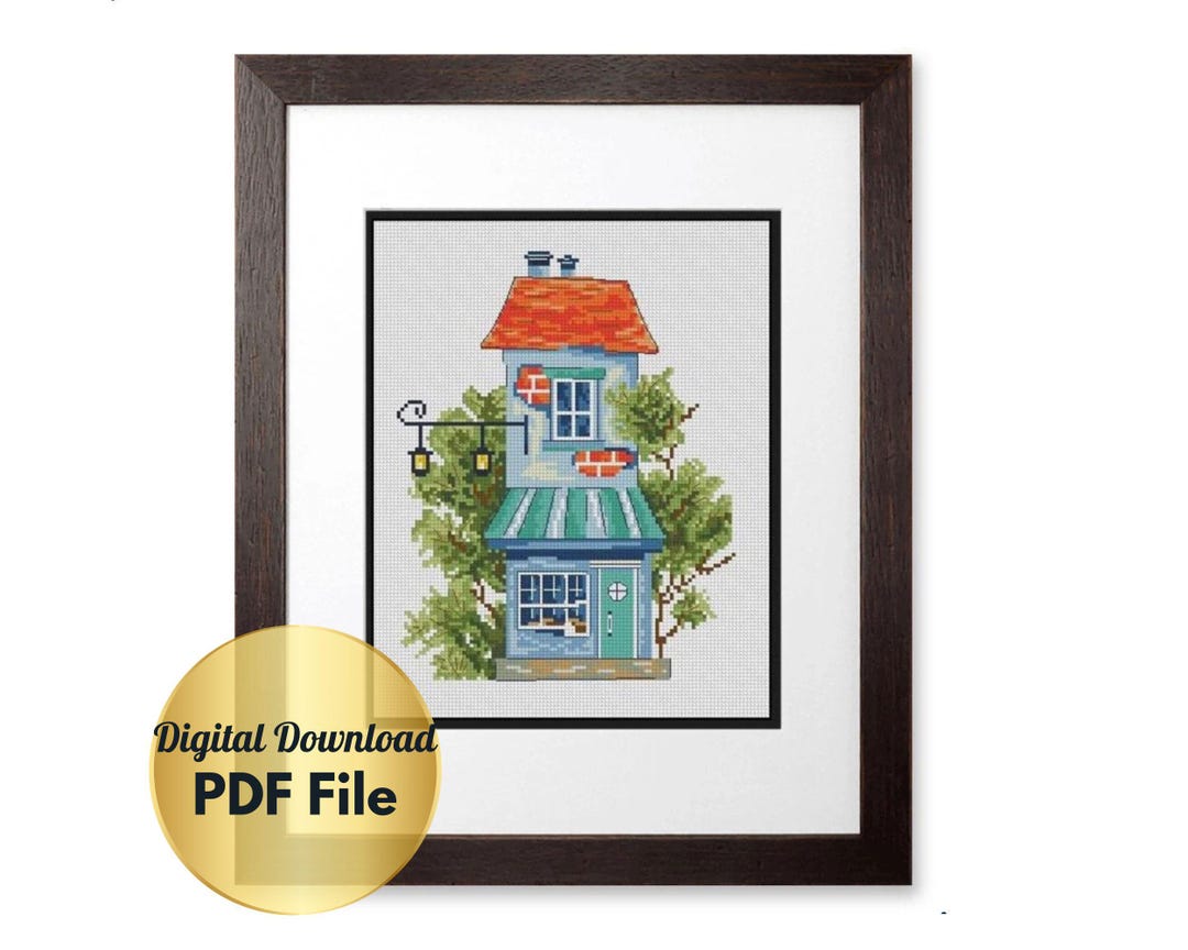 Cross Stitch Pattern - Mini House -simple, Easy, Beginner Counted Cross ...