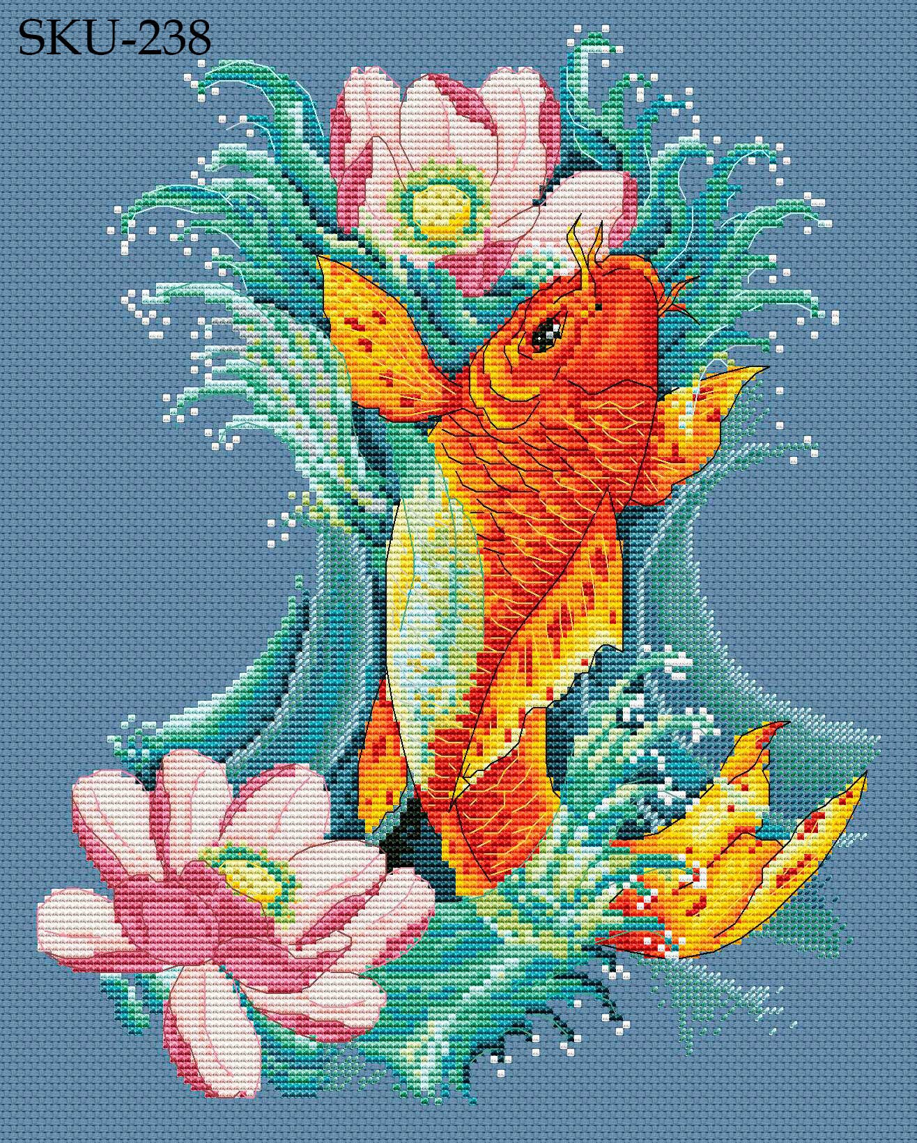 Golden Lucky Koi -instant Download / Digital File/ PDF File /digital ...