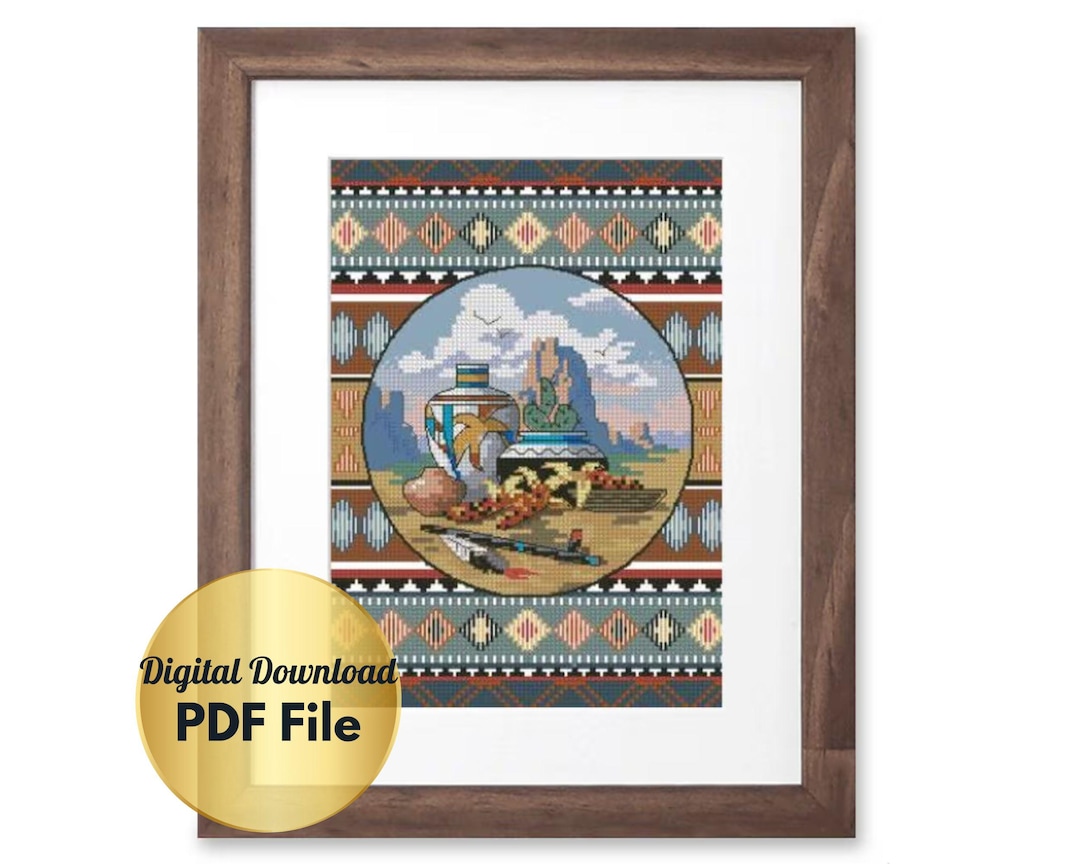 Southwest Beauty Cross Stitch Pattern: Native American Design (PDF File ...