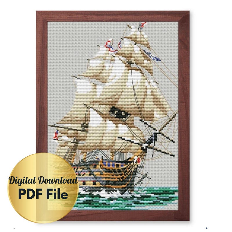 Ship Cross Stitch Pattern - Etsy