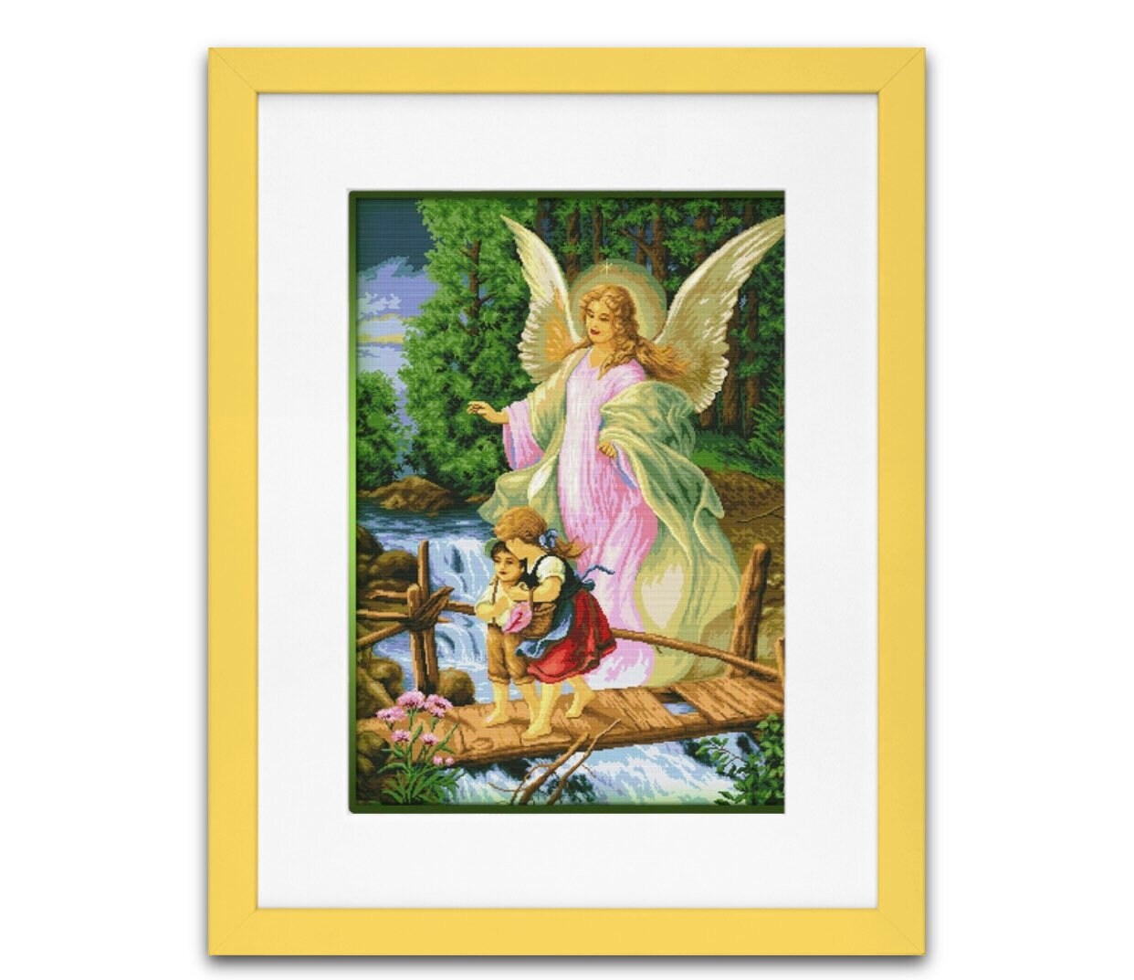 Guardian Angel Counted Cross Stitch/PDF File/Instant - Etsy España