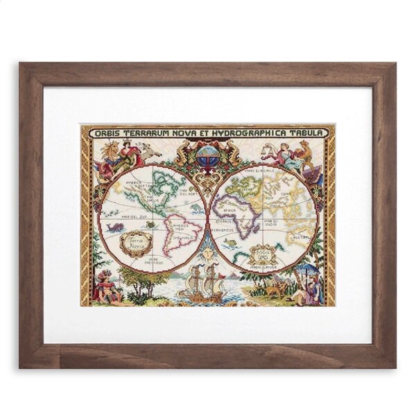 World Map Cross Stitch Pattern - Etsy