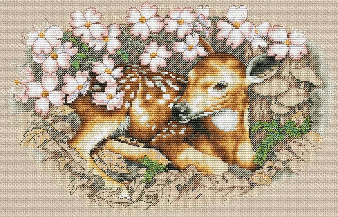 Cross Stitch Pattern - Deer Counted Cross Stitch/ PDF File/digital ...