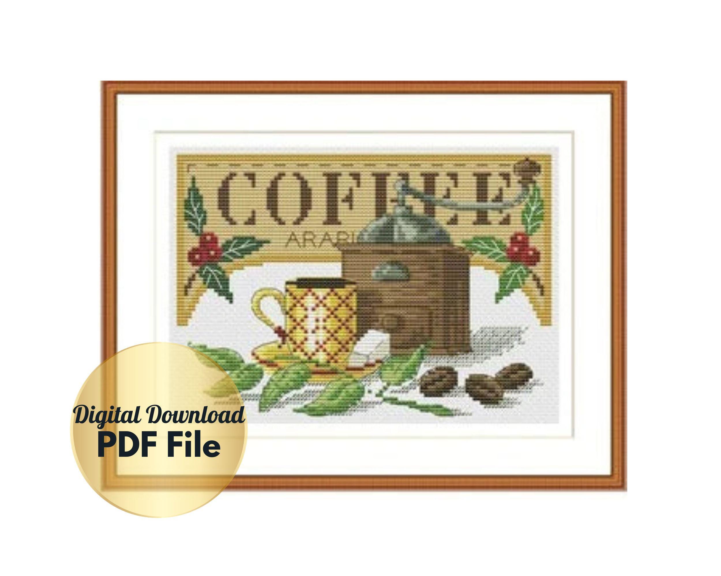 Coffee Arabica --simple, Easy, Beginner Counted Cross Stitch Design ...