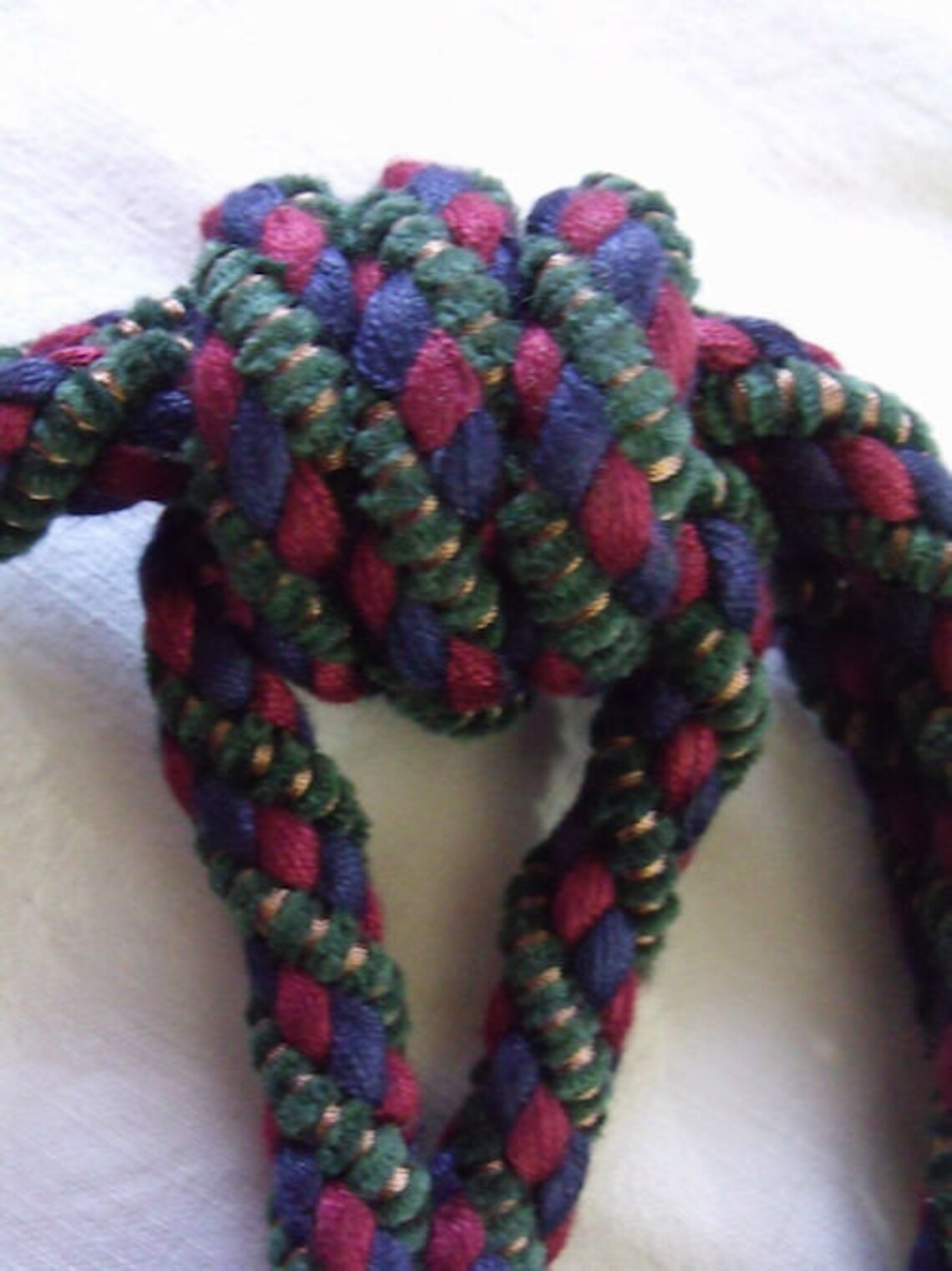 Kravet LARGE 12" Tassel Curtain Tieback Italy Navy Burgundy Green Gold ...