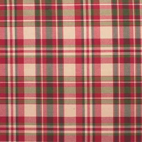 Lee Jofa Bruges Plaid Peony Linen Cotton Red Green Off-white - Etsy