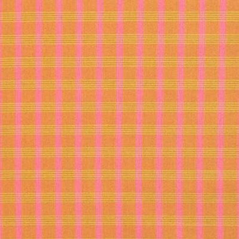 Orange Plaid Fabric - Etsy