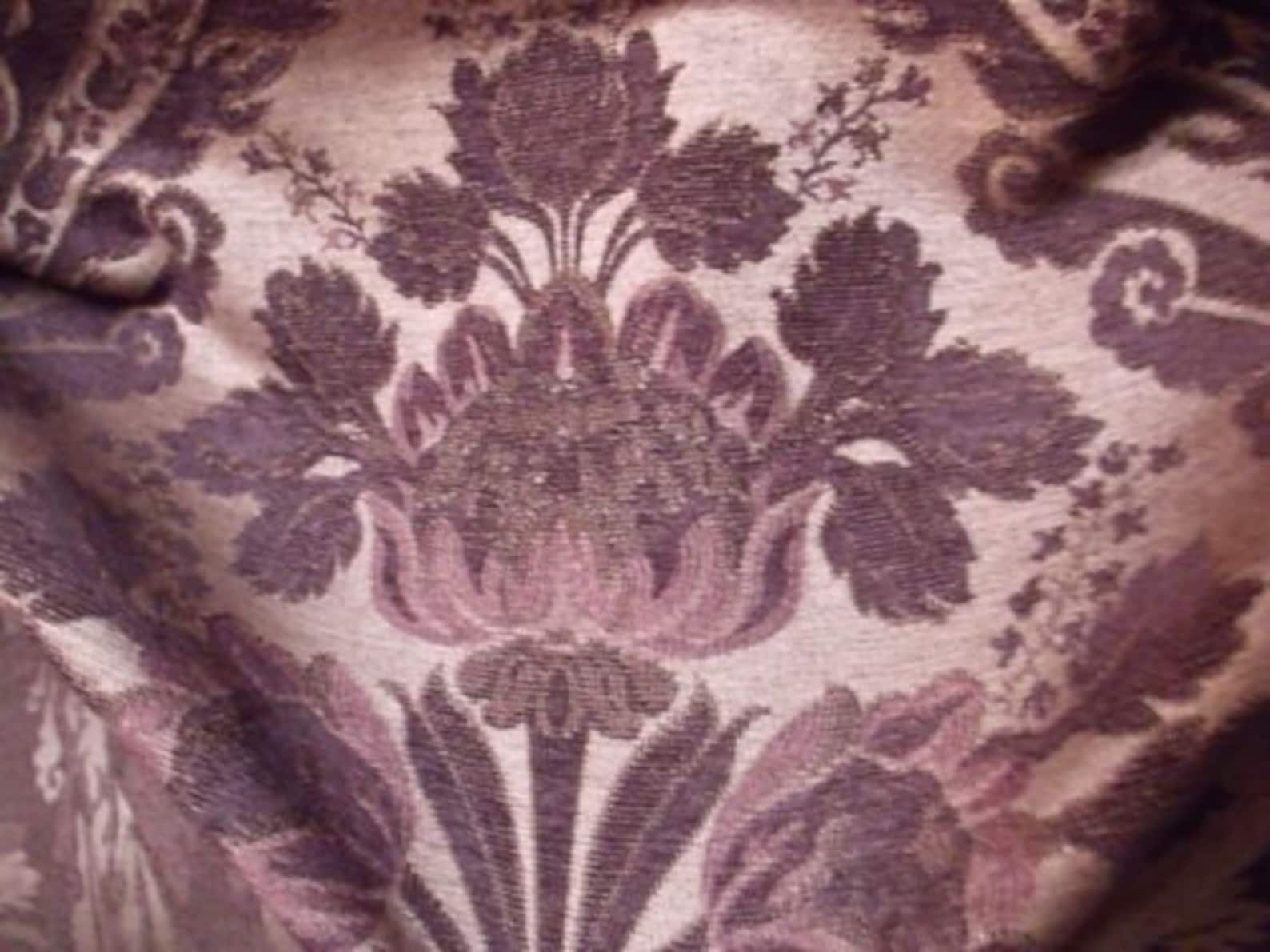 Kravet Couture Art Nouveau Flowers Large 46" Pattern Brown Upholstery ...