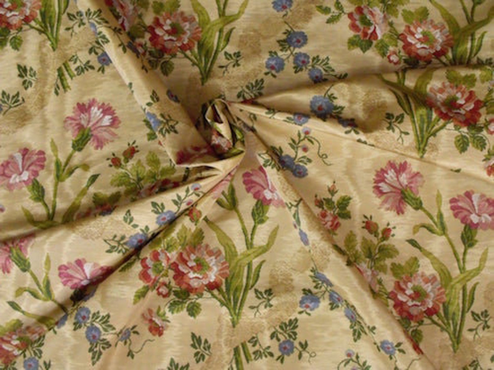 2 Colors Lee Jofa French Moire Floral Amboise Print Pale - Etsy