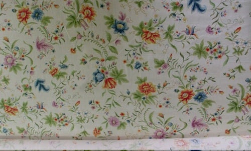 GP & J Baker Queen Anne Chinese Linen Print Multi Upholstery Drapery ...