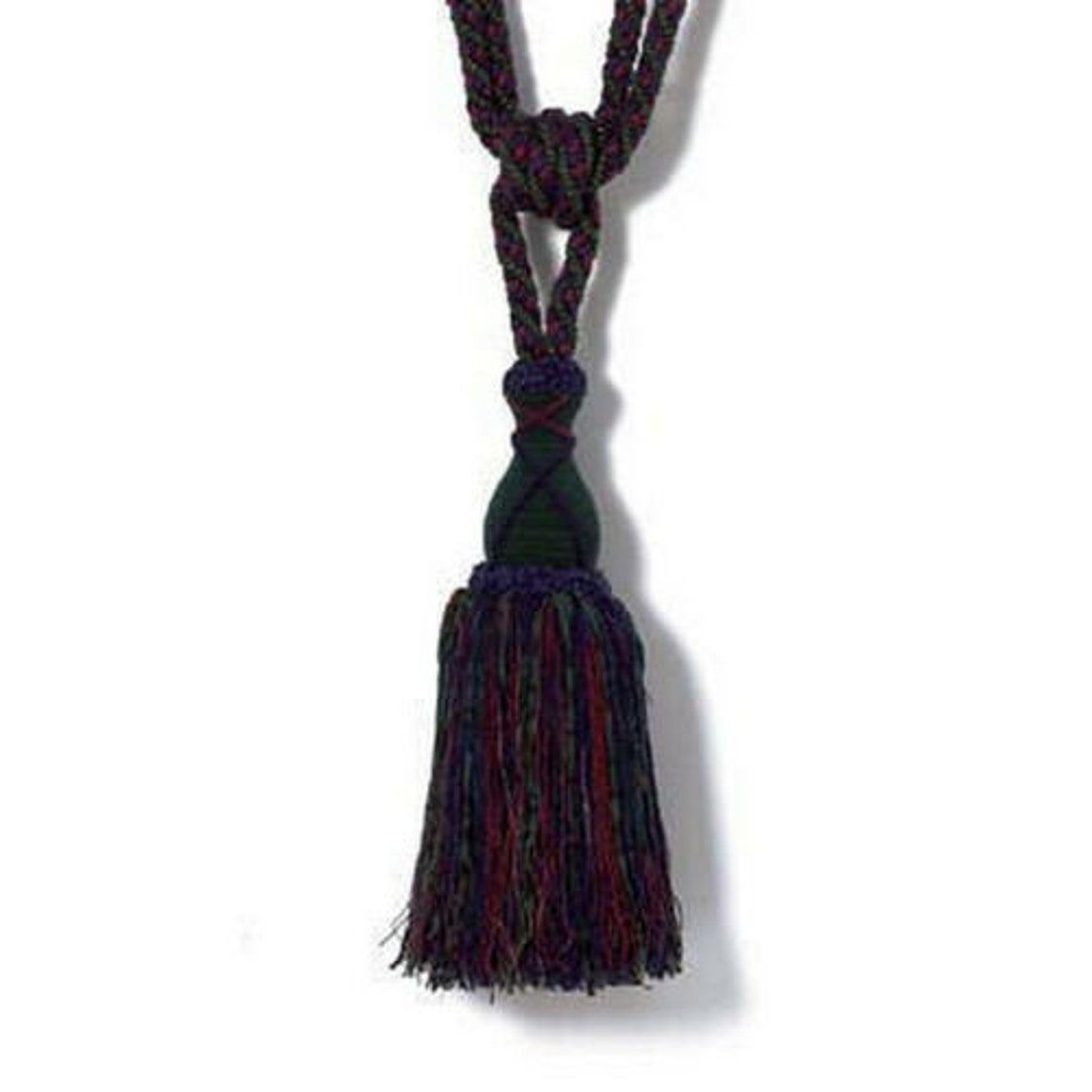 Kravet LARGE 12" Tassel Curtain Tieback Italy Navy Burgundy Green Gold ...