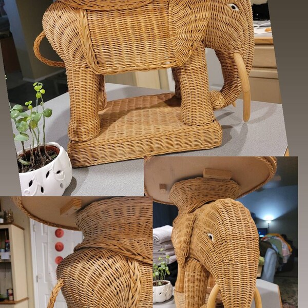 Wicker Elephant - Etsy
